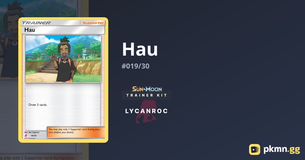 Hau #019/30 Sun & Moon Trainer Kit Lycanroc | pkmn.gg