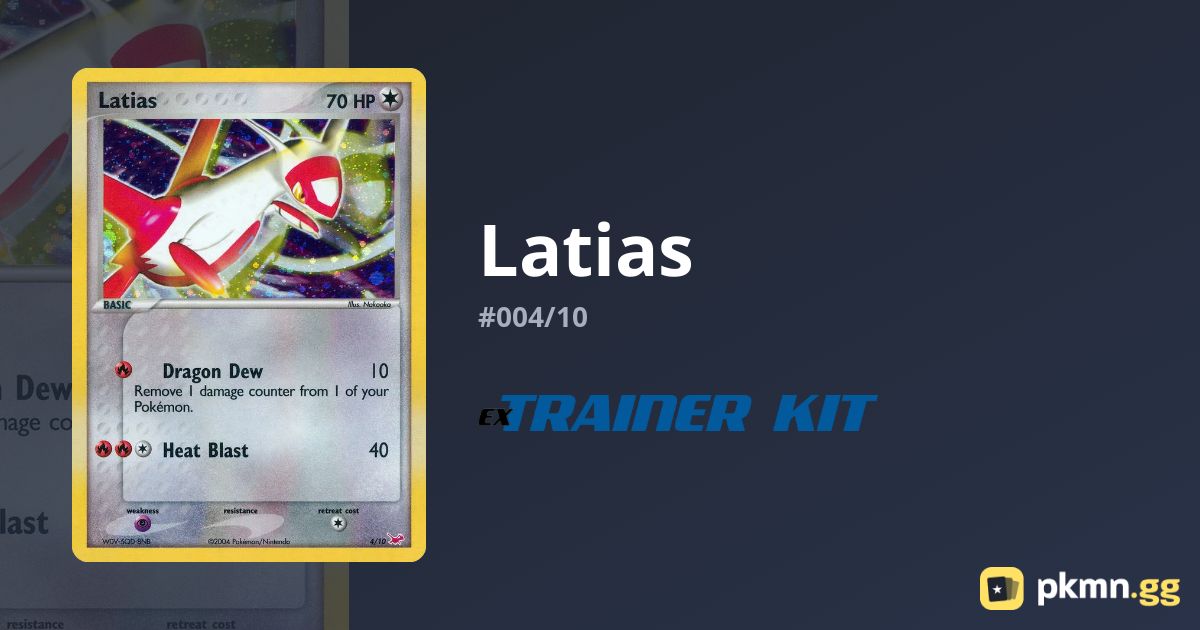 Latias #004/10 EX Trainer Kit Latias | pkmn.gg