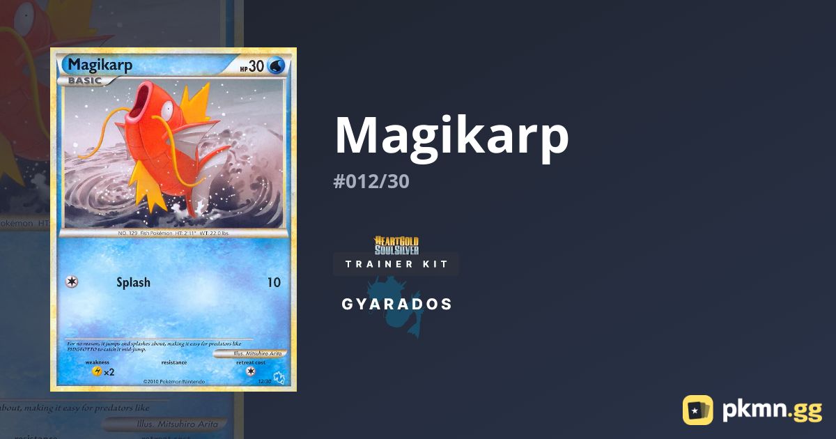 Magikarp #012/30 HGSS Trainer Kit Gyarados | pkmn.gg