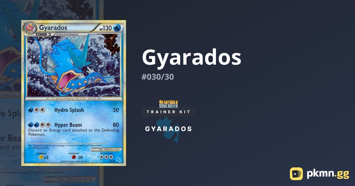 Gyarados #030/30 HGSS Trainer Kit Gyarados | pkmn.gg
