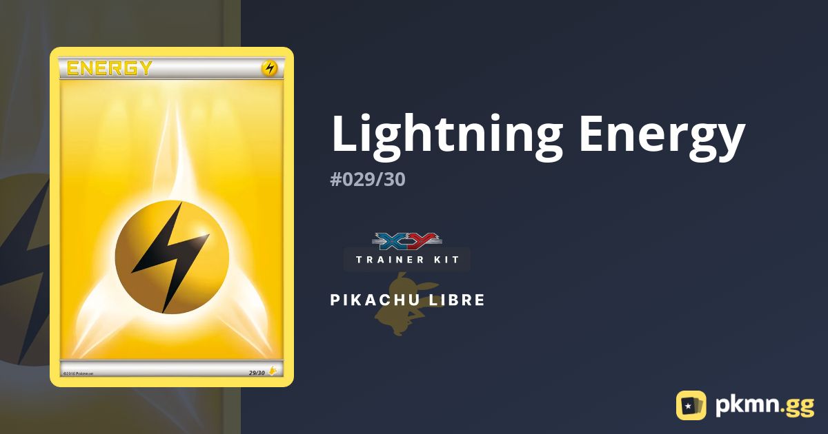 Lightning Energy #029/30 XY Trainer Kit Pikachu Libre | pkmn.gg