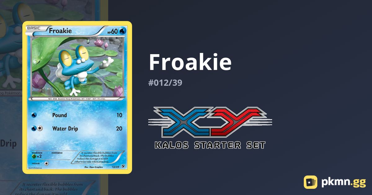 Froakie #012/39 Kalos Starter Set | pkmn.gg