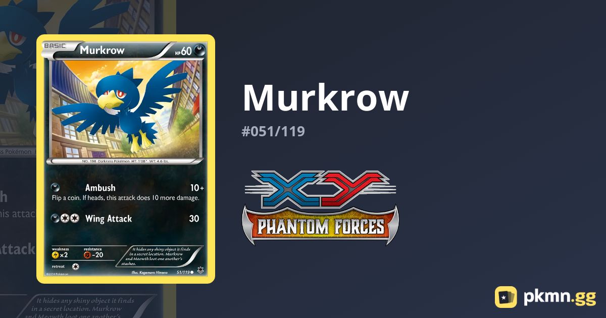 Murkrow #051/119 Phantom Forces | pkmn.gg