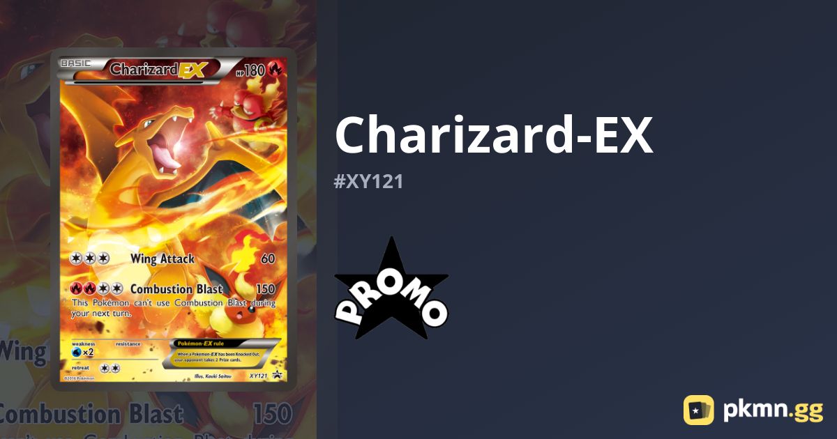 Charizard-EX XY121 XY Black Star Promos | pkmn.gg