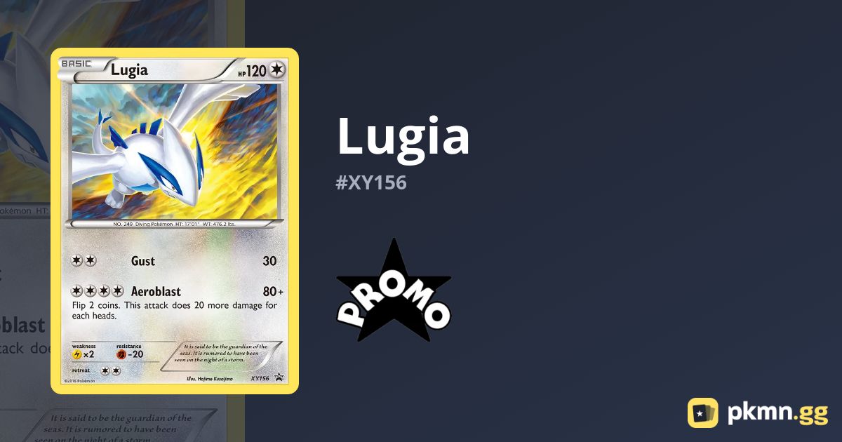 Lugia XY156 XY Black Star Promos | pkmn.gg